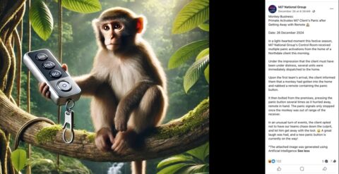 Home panic alarm set off by remote-stealing monkey, security co. says | NESA
